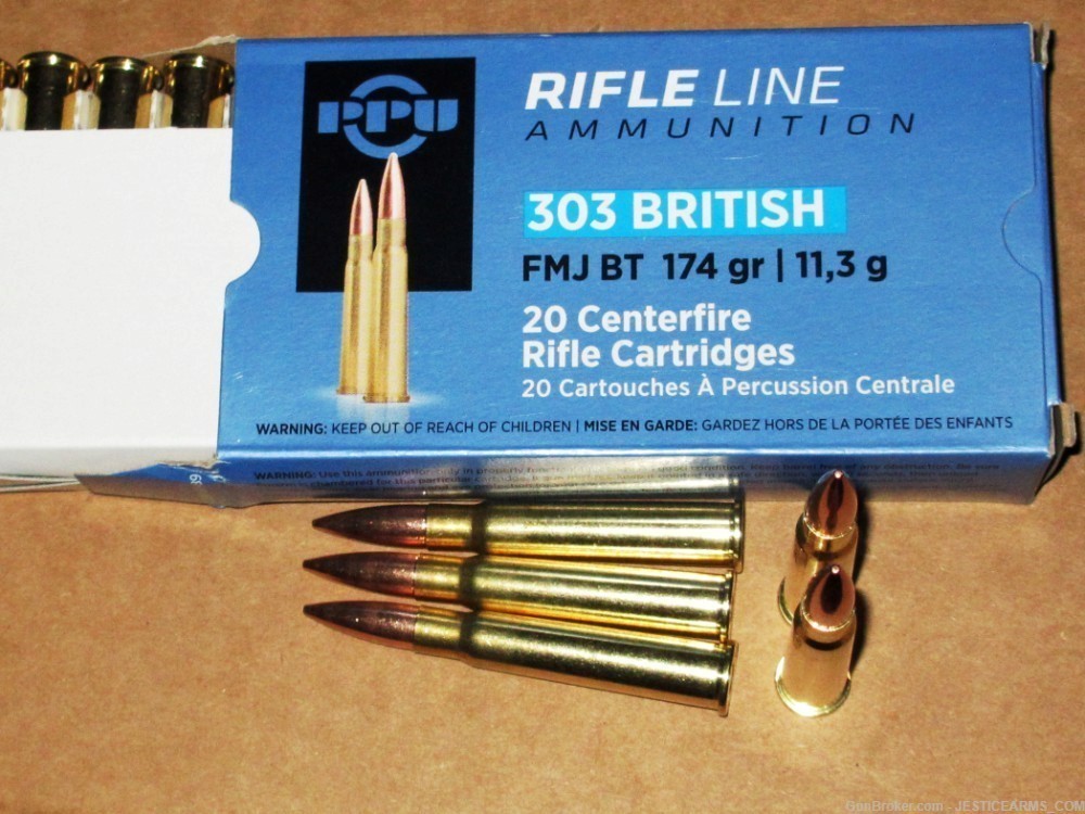 .303 Ammo PPU 303 British Ammo - Rifle Ammunition at GunBroker.com ...