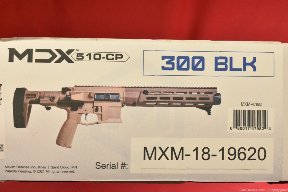 Maxim Defense MDX-510 CQB Brace 300 BLK 10.3" 30rd MXM-47982 Maxim CQB AR15 - Semi Auto Pistols ...