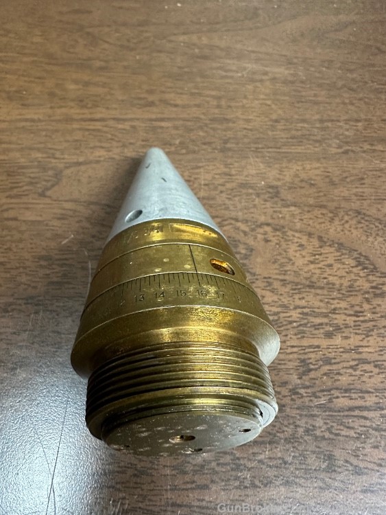 WW2 Canadian 3.7inch AA No199IV brass Time fuze dated 1941 - Large Bore ...