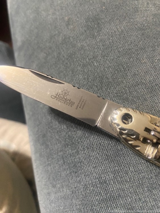 Custom Hubertus Knife with Mammoth Ivory and custom file work ...