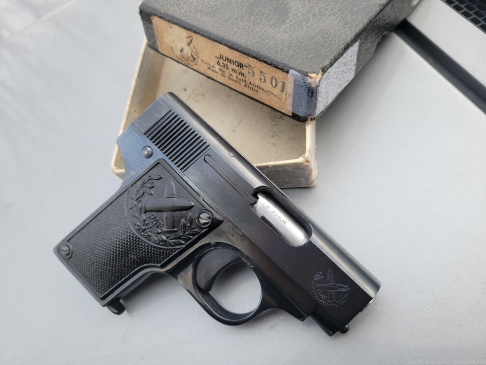 Rare African PAF Junior 25 Auto Pistol 6.35mm With Box Pocket Pistol ...