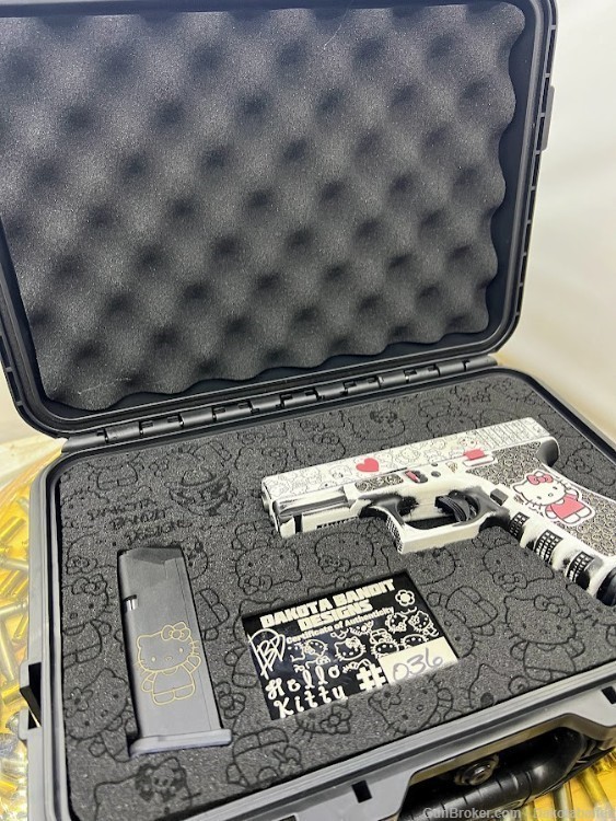 Hello Kitty Glock 19C 9MM Engraved with Custom Case - Semi Auto Pistols ...