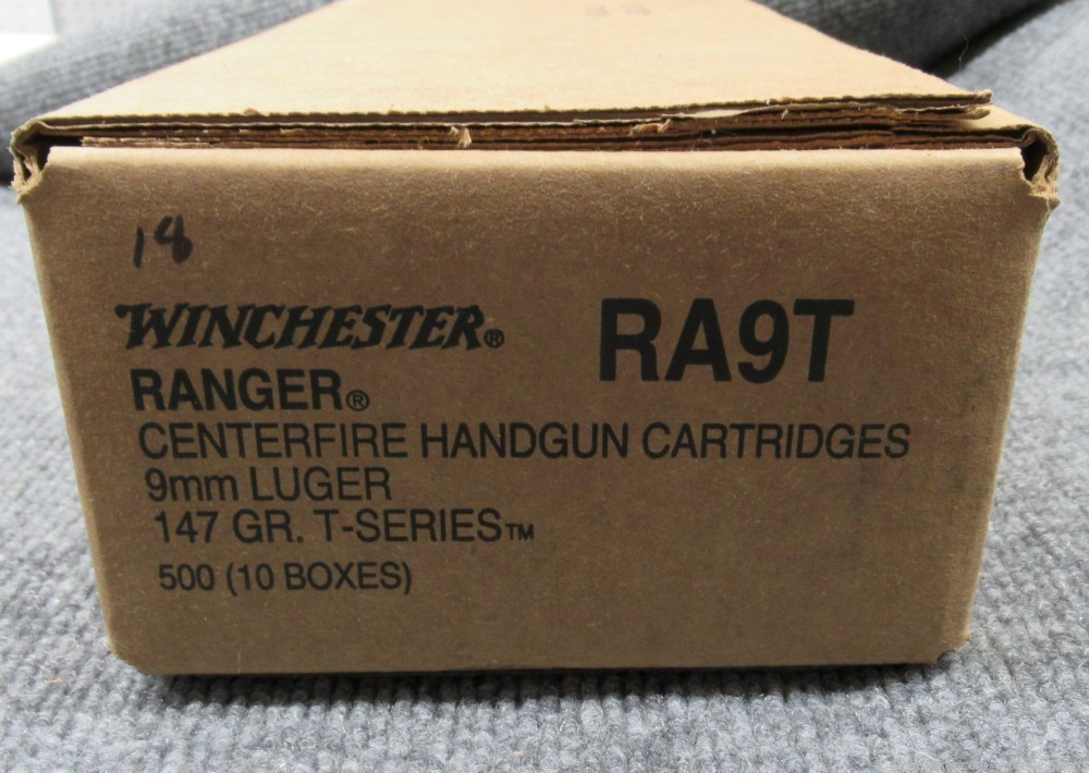 Winchester 9mm 147Gr RA9T Ranger T-Series HP 500 Rounds Factory sealed ...