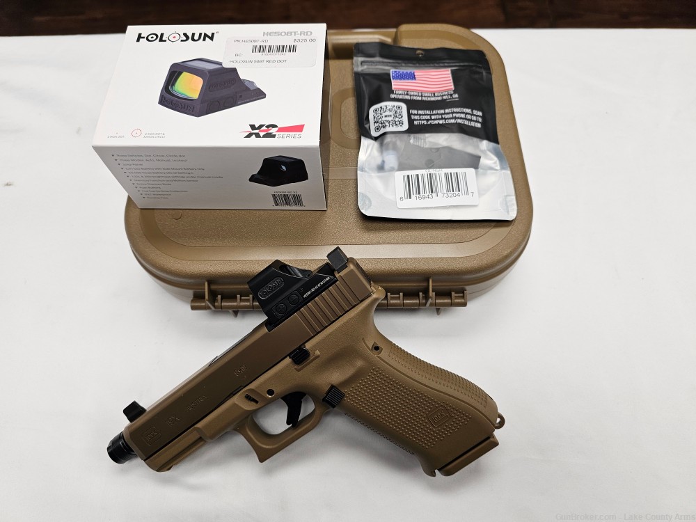 Glock 19x MOS 9mm + Holosun 508T Optic NEW FDE - Semi Auto Pistols at ...