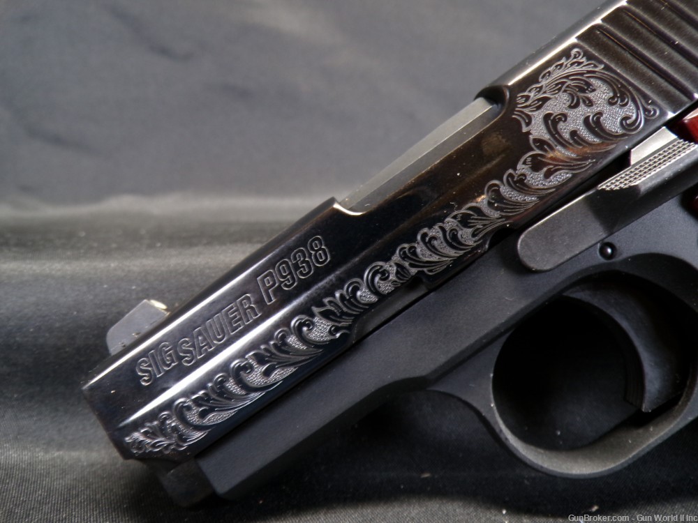 Sig Sauer P938 Engraved Rosewood 9MM - Semi Auto Pistols at GunBroker ...