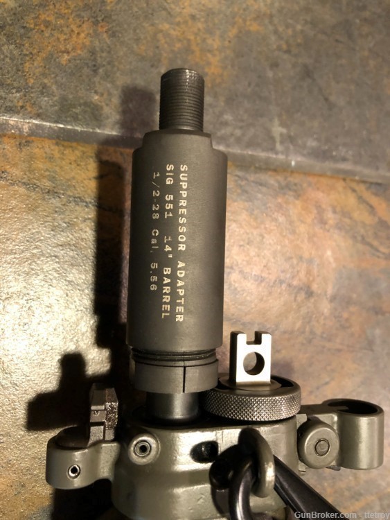 Sig 551 with 14" barrel Suppressor Silencer adapter Sig 552 551 550 ...