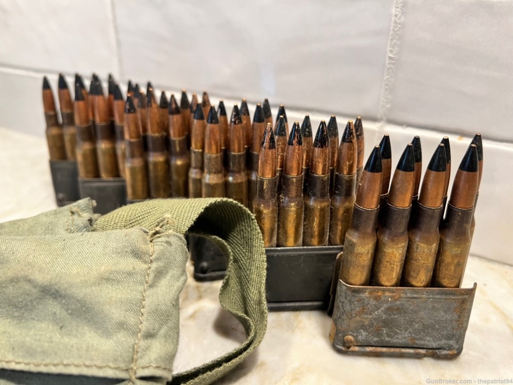 48 Rds En Bloc Military Surplus 30-06 M2 w/ Bandolier - M1 Garand ...
