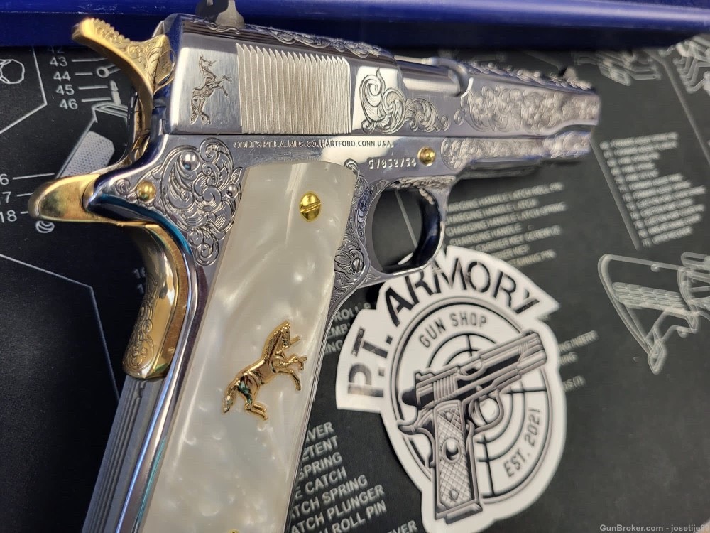 Colt engraved 38 super El Patron - Semi Auto Pistols at GunBroker.com ...
