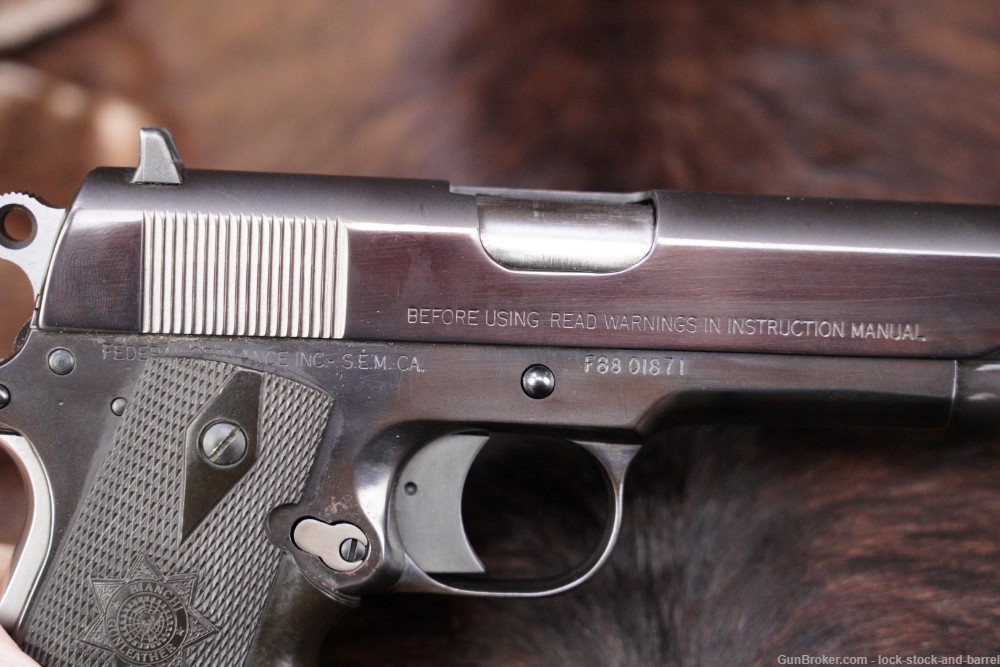 Fed Ord Federal Ordnance Government 1911-A1 .45 ACP 5" Semi-Auto Pistol ...