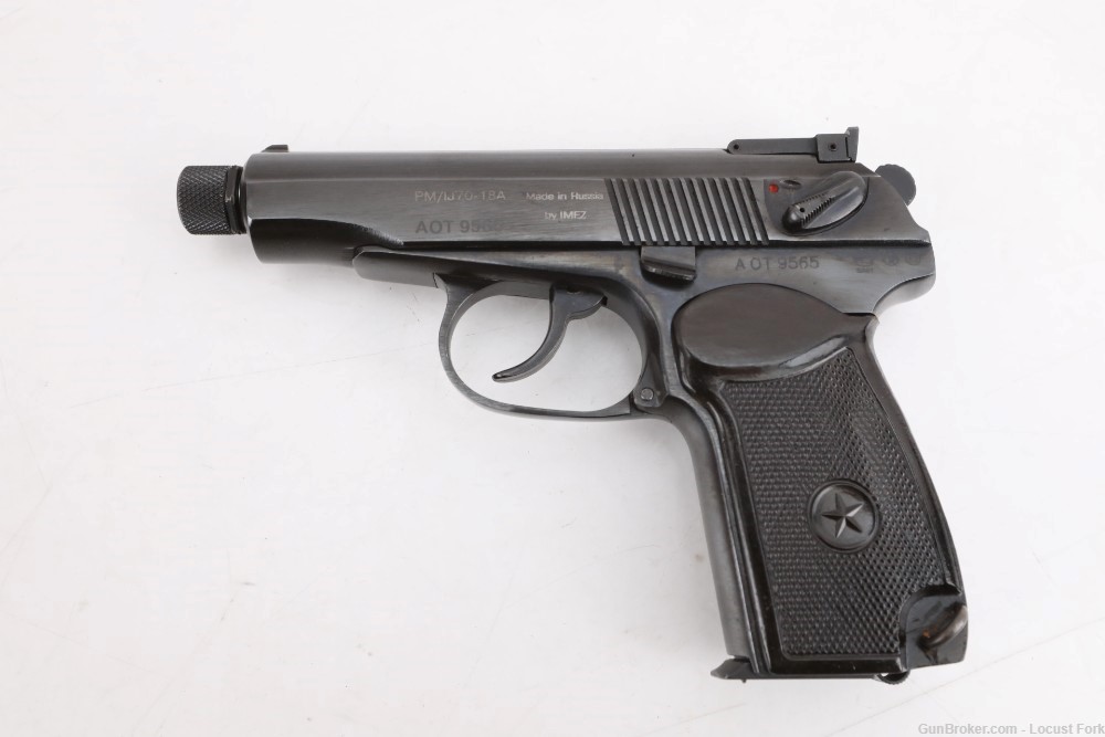 Russia Baikal PM/IJ70-18A 9x18 Makarov Threaded F Suppressor 3 Mags ...