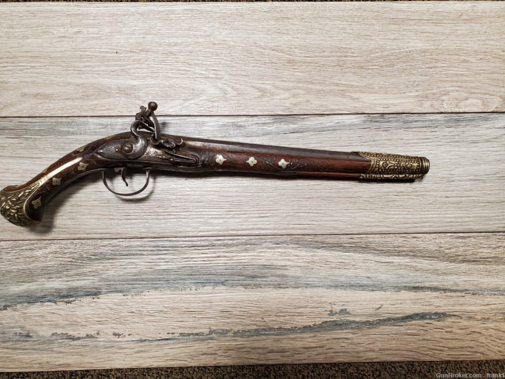 Ornate Early 1700's Flintlock Pistol Estate $1 No Reserve - Antique ...