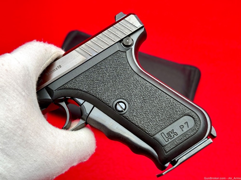 RARE 1984 HK P7 Squeeze Cocker 9mm Pistol w/Case *COLLECTOR PLUM SLIDE ...