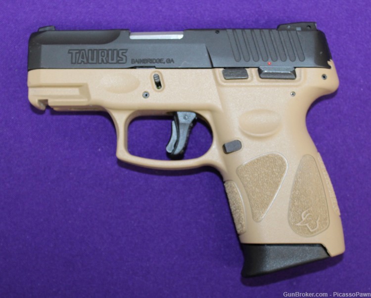 TAURUS PT111 G2A G2C DESERT TAN / BLACK W/ ONE 12 RD MAGAZINE - Semi ...