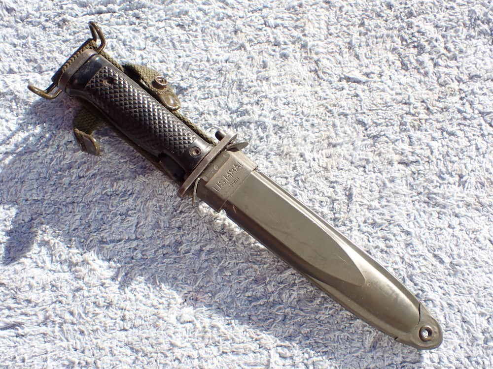 US M1 GARAND KOREAN WAR M5A1 BAYONET WITH SCABBARD MILPAR COL ...