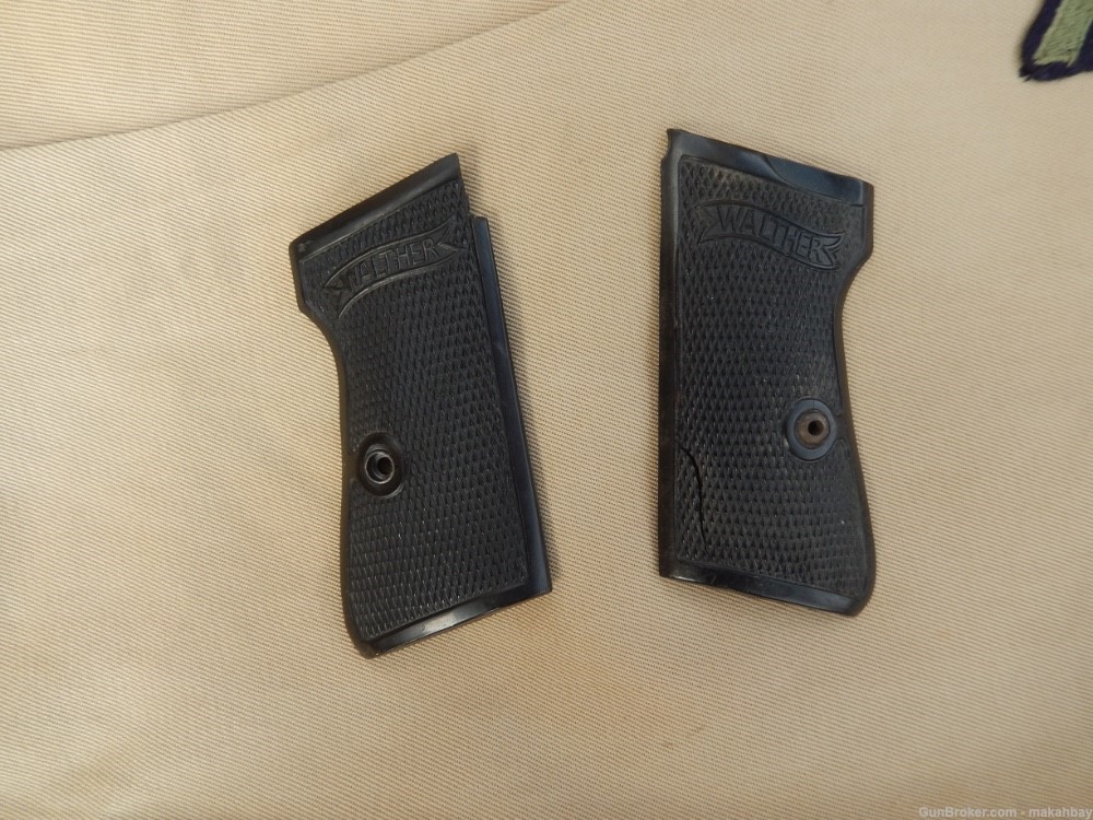 WWII WW2 WALTHER PP GRIPS. FACTORY ORIGINAL PENNY AUCTION. NO RESERVE ...