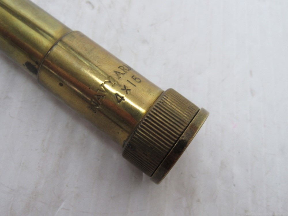 Navy Arms 32" Brass 4x15 Replica Vintage scope $.01 Start No Reserve ...