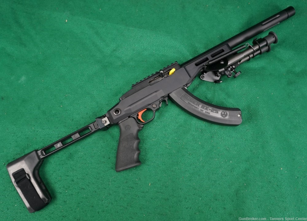 Custom Ruger Charger 22 22lr w/ Odin Works Chassis BX Trigger Drum Mag ...