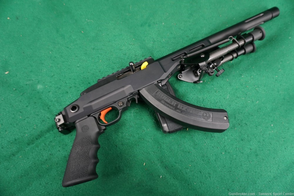 Custom Ruger Charger 22 22lr w/ Odin Works Chassis BX Trigger Drum Mag ...