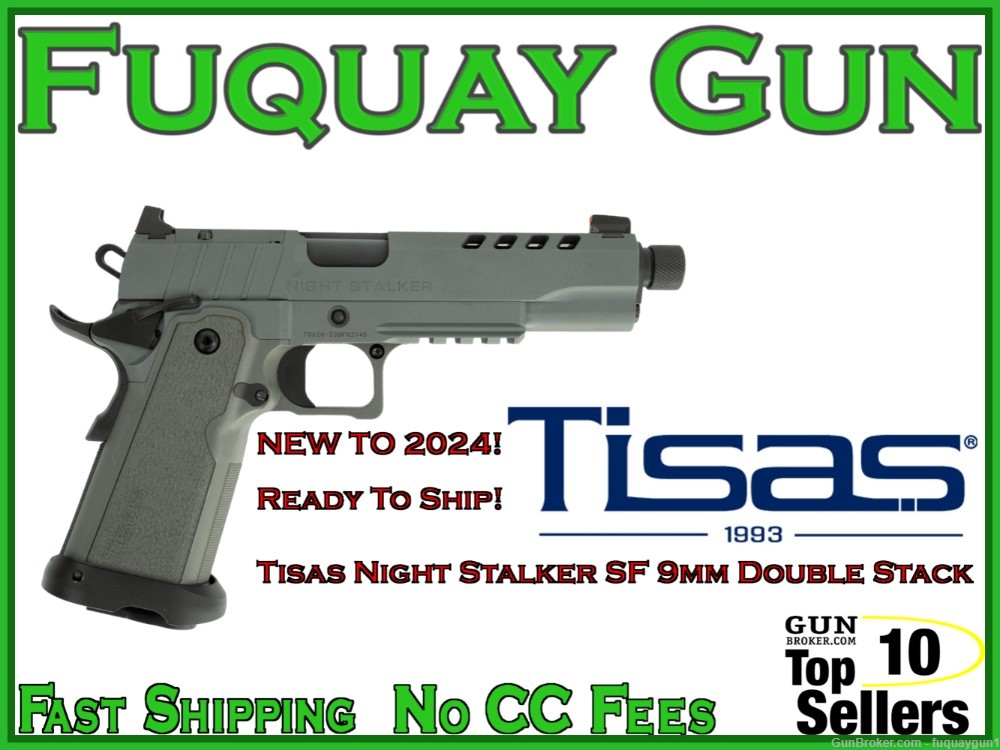 Tisas 1911 Night Stalker SF Double Stack 9mm - Semi Auto Pistols at ...