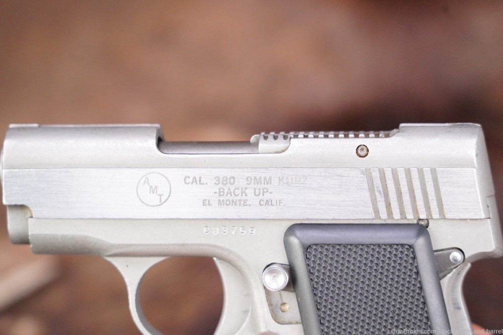 AMT El Monte Back Up Backup .380 ACP 9mm Kurz Semi-Automatic Pistol ...