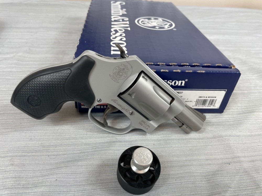 Smith & Wesson S&W 637 -2 Airweight .38 Special +P +Speedloader LNIB ...