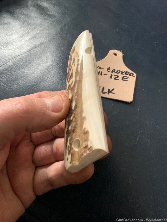 1911 elk stag antler grip set for full size standard 1911 - Pistol Grips at GunBroker.com ...