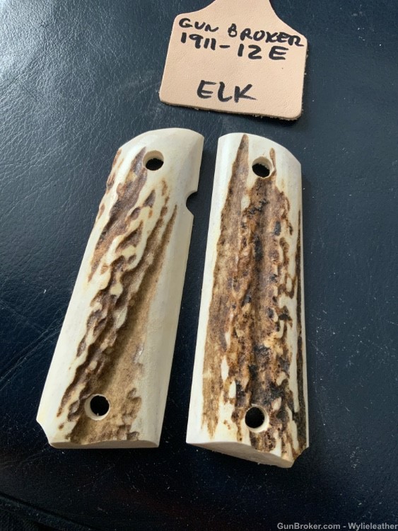 1911 elk stag antler grip set for full size standard 1911 - Pistol ...