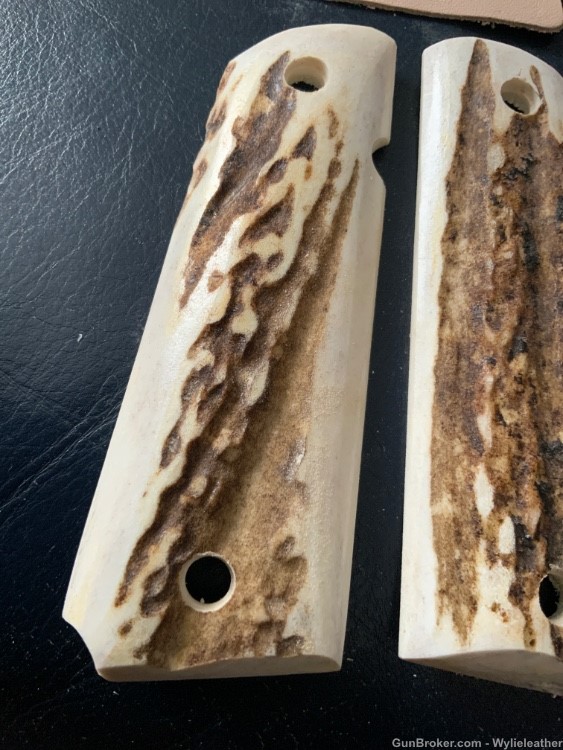 1911 elk stag antler grip set for full size standard 1911 - Pistol ...