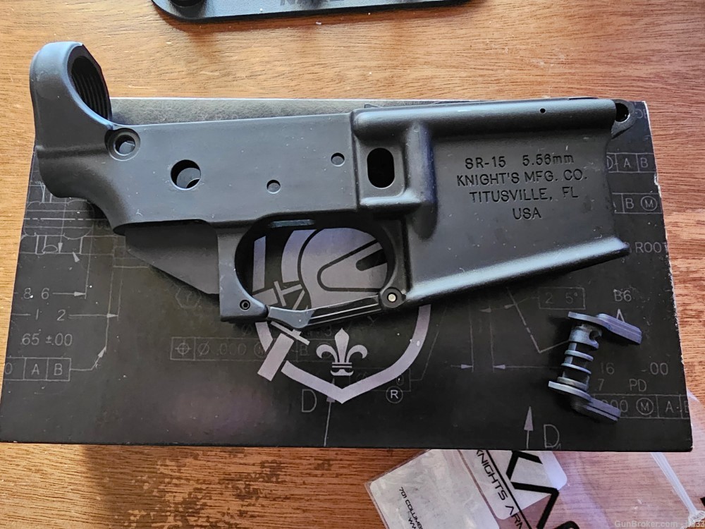 Knights Armament Stripped SR15 Lower SR-15 AR15 w/KAC Safety & KAC TG ...
