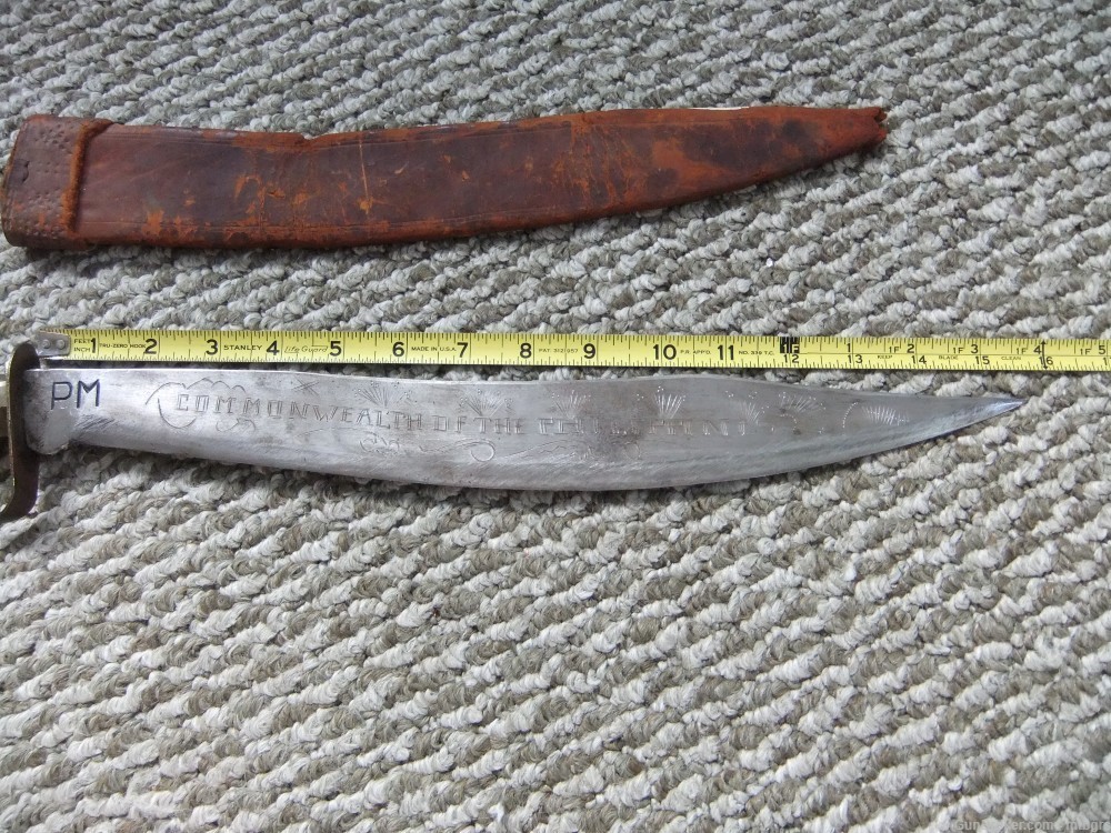 Philippine Bring back Moro Bowie Lahot Katipunan Bolo Knife Dagger ...