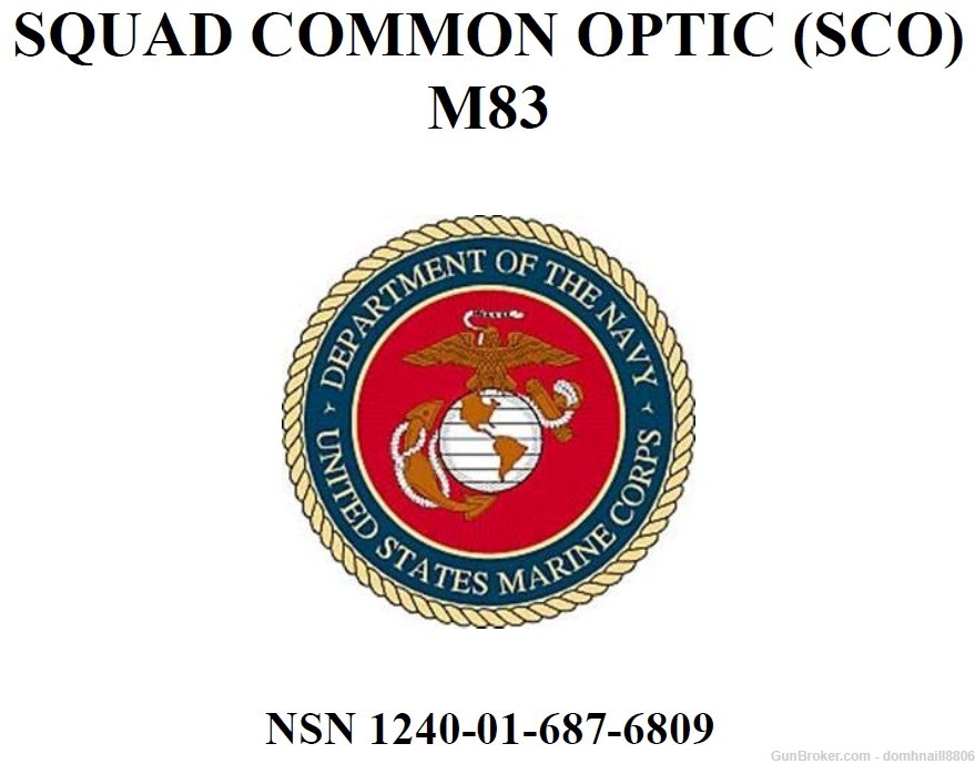 Trijicon VCOG 1-8 x 28 USMC M83 SCO with One Hundred Concepts ScopeCap ...