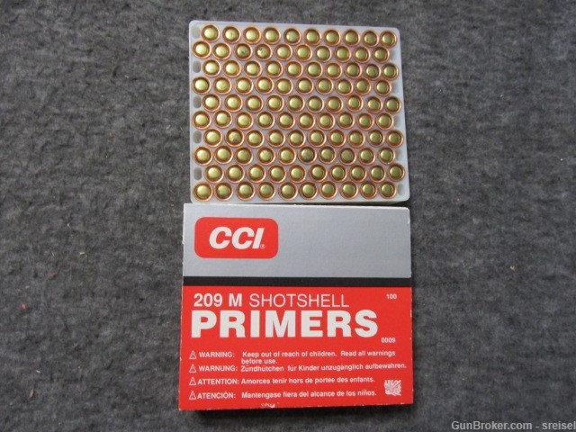 BOX OF 1,000 CCI MADE 209M SHOTSHELL PRIMERS FOR RELOADING - Reloading ...