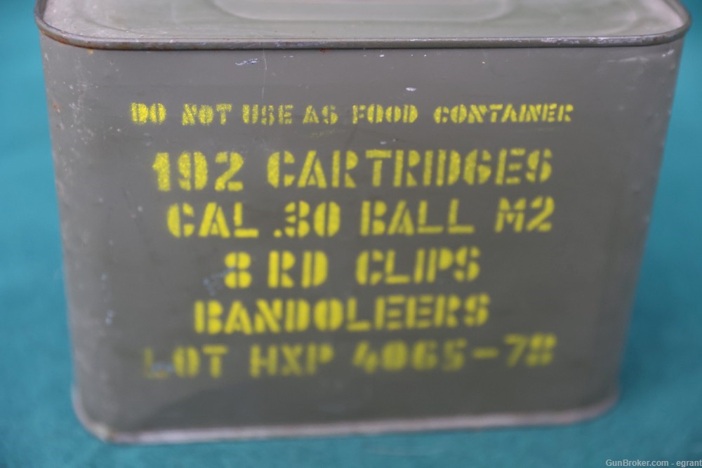 Spam Can M2 Ball ammo 192 rounds 30-06 ammo - Vintage Ammo at GunBroker ...