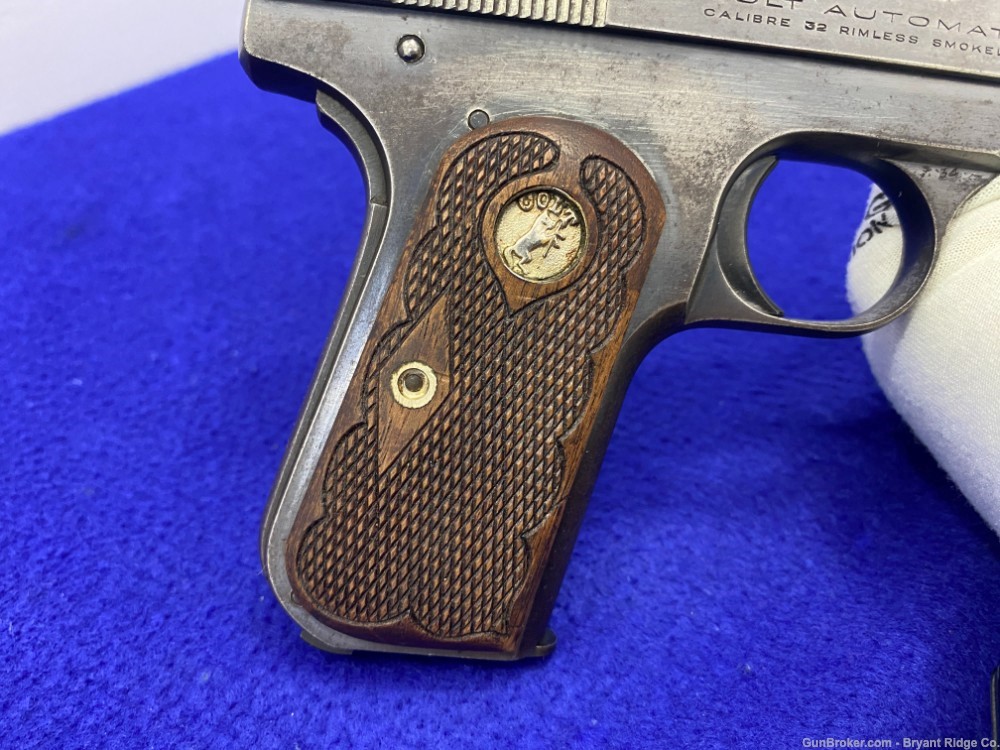 1922 Colt 1903 Pocket .32 Auto Blue *AWESOME THREADED BARREL SEMI AUTO ...