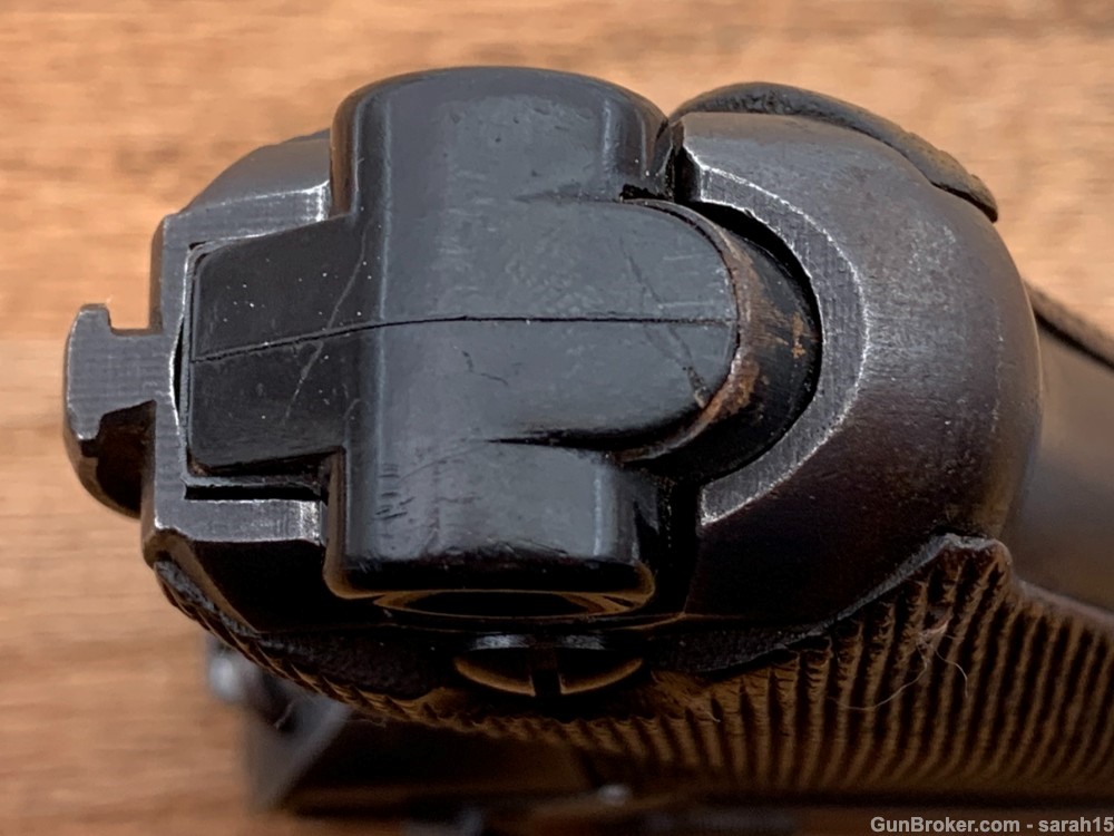 1937 4" BLUE LUGER P08 S/42 W/ 3 GRIPS 9MM FACTORY FULL CHECKERED ...