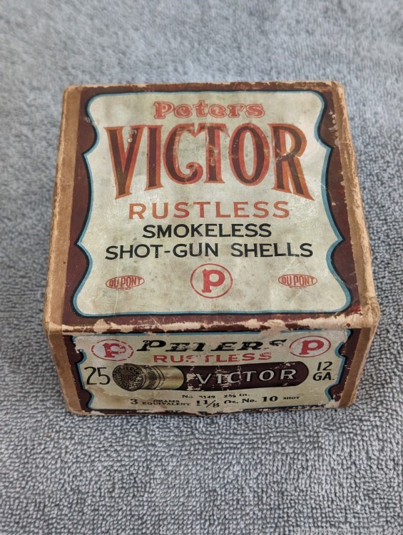 Vintage partial box 12 ga Peters Victor Rustless early - Shotgun Shells ...