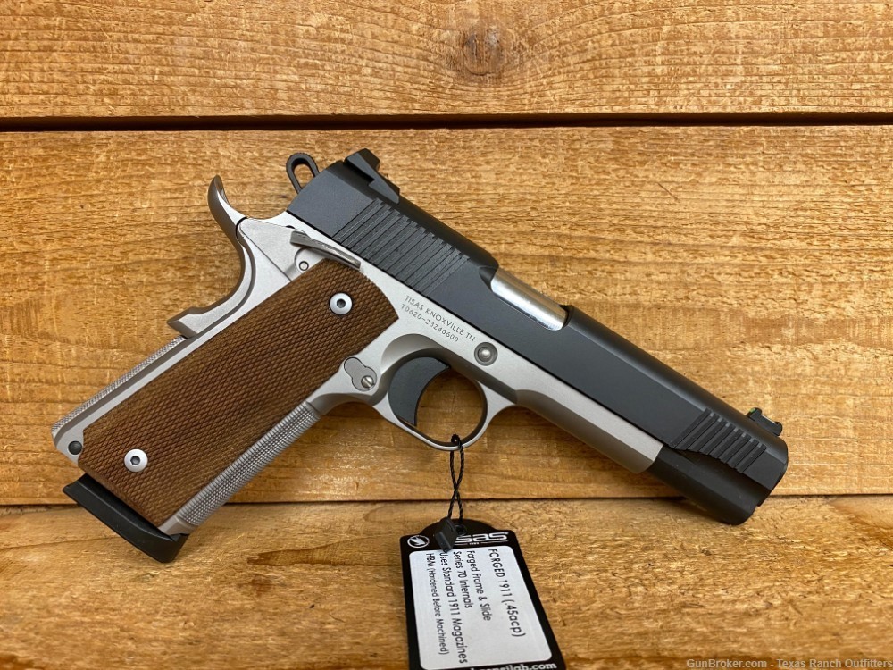 Tisas 1911 Duty Enhanced .45ACP Stainless Steel Frame Carbon Slide 5 ...