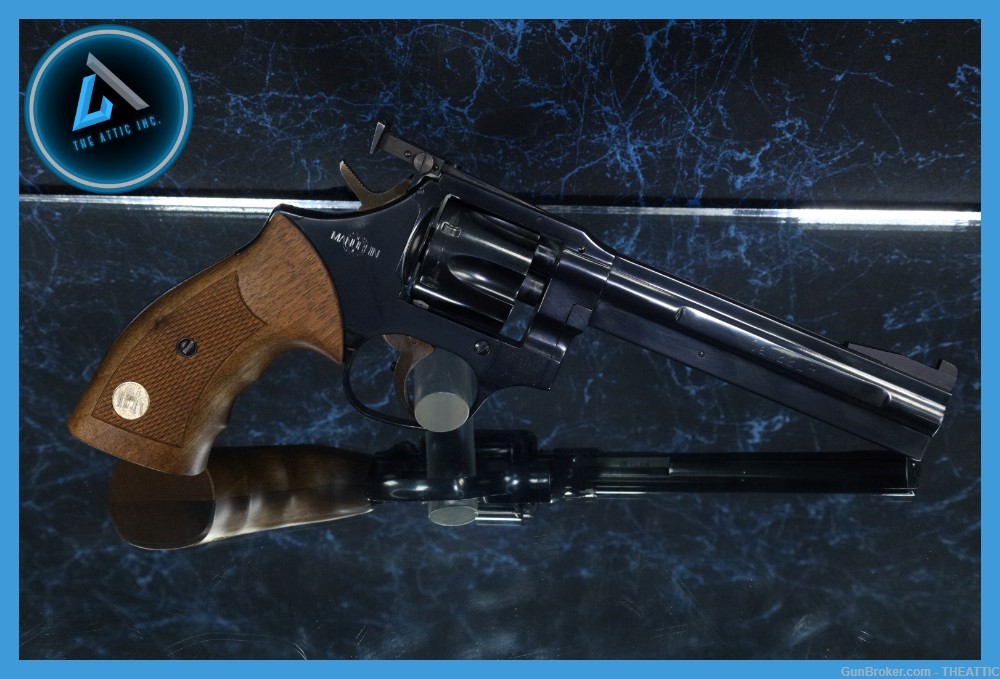 MANURHIN MR22 MATCH 6" 22LR REVOLVER SAO, BLUED, WALNUT GRIPS VERY NICE ...