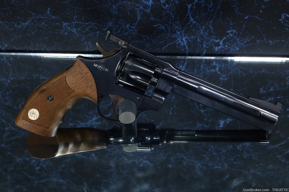 MANURHIN MR22 MATCH 6" 22LR REVOLVER SAO, BLUED, WALNUT GRIPS VERY NICE ...
