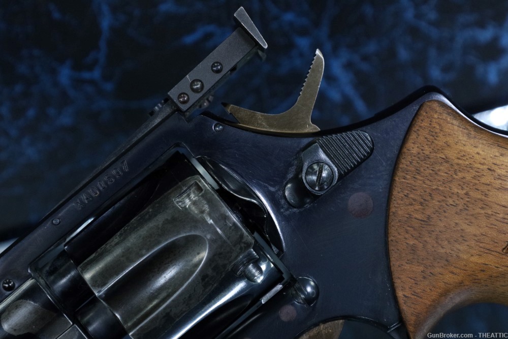 MANURHIN MR22 MATCH 6" 22LR REVOLVER SAO, BLUED, WALNUT GRIPS VERY NICE ...