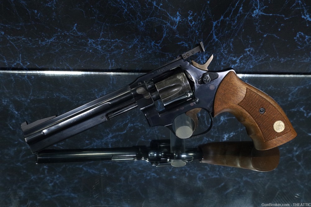 MANURHIN MR22 MATCH 6" 22LR REVOLVER SAO, BLUED, WALNUT GRIPS VERY NICE ...