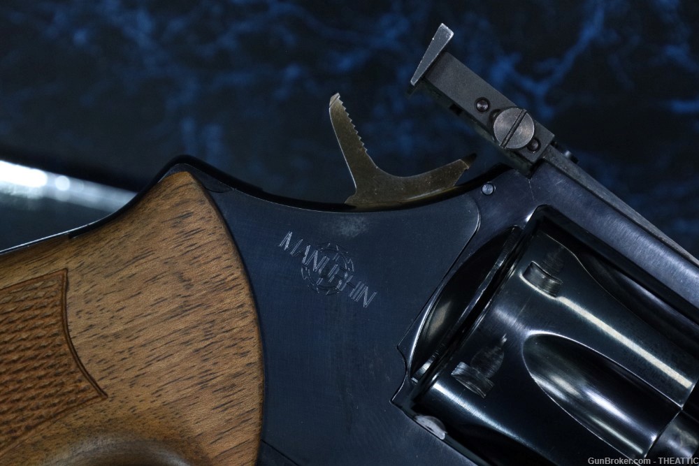 MANURHIN MR22 MATCH 6" 22LR REVOLVER SAO, BLUED, WALNUT GRIPS VERY NICE ...