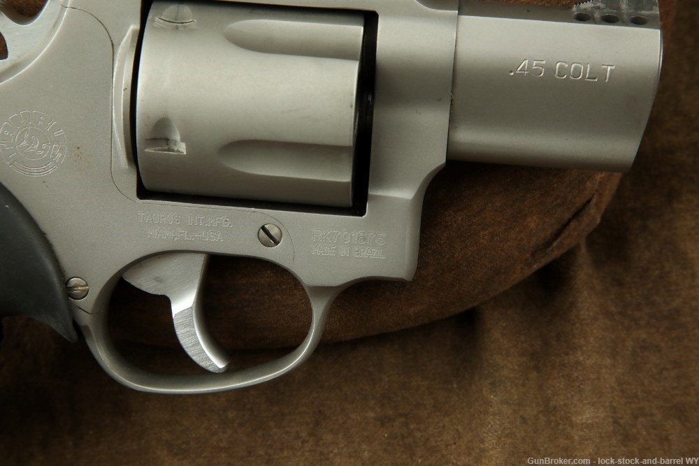 Taurus 450 45 Colt .45 LC 2” DA/SA Snub Nose Ported Revolver, Stainless ...