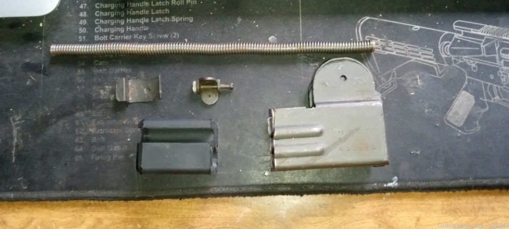 Partial Mini Uzi parts kit Action Arms IMI 9mm - Small Rifle Parts at ...