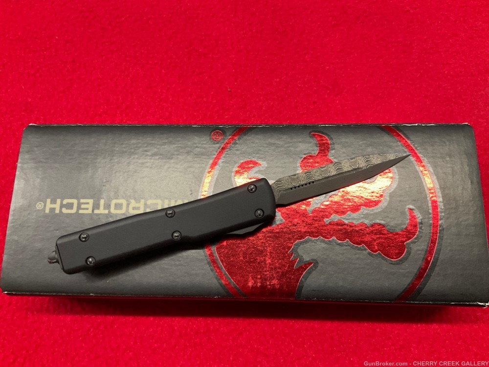 Vintage Microtech Damascus knife otf utx70 automatic knives utx 70 DE ...