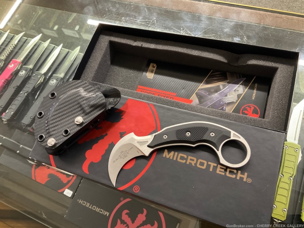 New Microtech Bastinelli iconic fixed blade knife karambit USA RH carry - Fixed Blade Knives at ...
