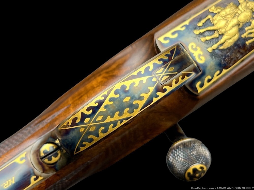 EXHIBITION HAUPTMANN DELUXE BOLT RIFLE - MONGOLIAN WARRIOR - 8X68S ...