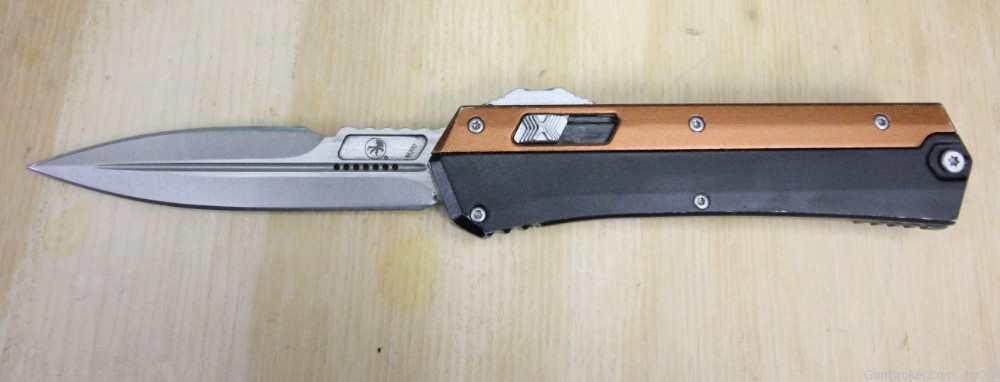 Microtech Glykon D/E 3.75" OTF Automatic Knife Black / Copper Free ...