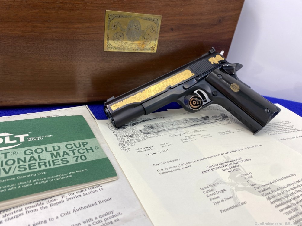 1980 Colt Gold Cup .45 ACP *DRUG ENFORCEMENT AGENCY EDITION* 694 of 910 ...