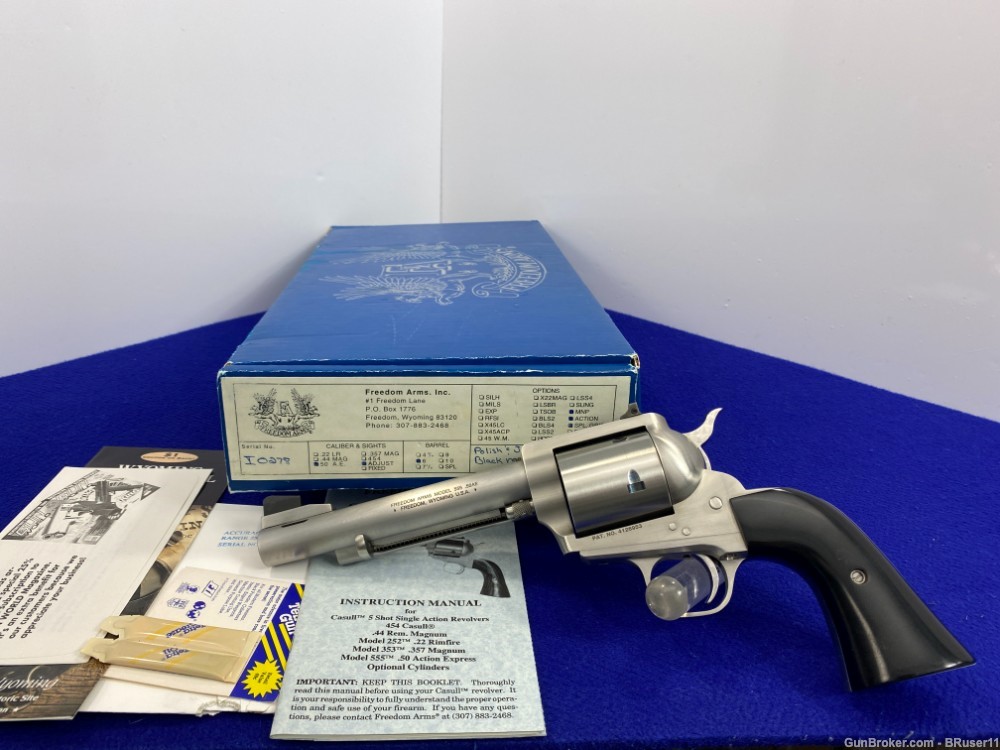 Freedom Arms Model 555 50AE Stainless 6" *SPECIAL FACTORY OPTIONS ...